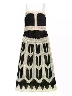 Zimmermann Lace Insert Sleeveless Square Neck Dress