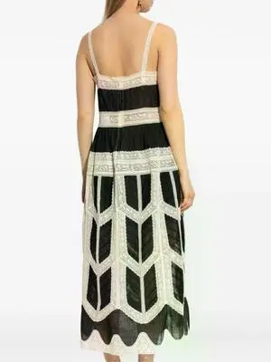 Zimmermann Lace Insert Sleeveless Square Neck Dress