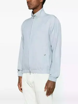 Eleventy Silk Zip-up Jacket