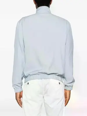 Eleventy Silk Zip-up Jacket