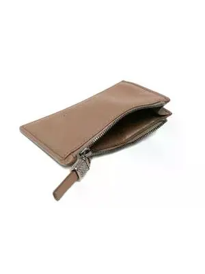 Brunello Cucinelli Monili-embellished Leather Card Holder
