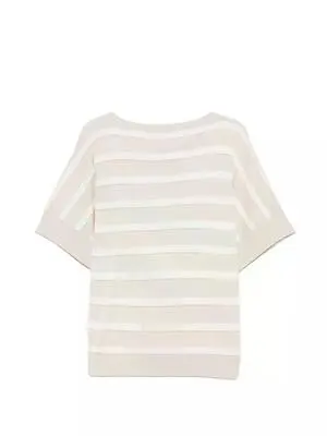 PANICALE Striped Short-sleeve Knit Top