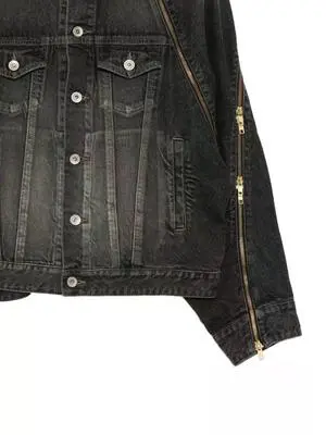 DOUBLET Filleted-zip Denim Jacket