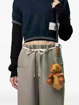 Mihara Yasuhiro Panda Leather Shoulder Bag - Brown