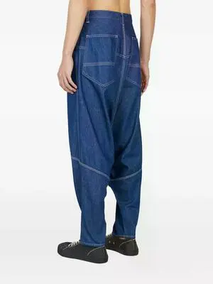 SULVAM Contrast-stitch Drop-crotch Jeans