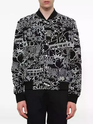 Kenzo Storm Flyer Bomber Jacket With All-over Graphic Print