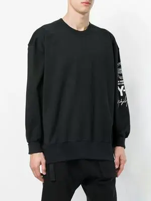 Y3 Stacked Logo Crewneck Sweatshirt