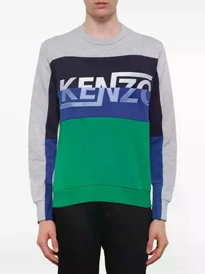 Kenzo Color-block Logo Sweatshirt - Grey