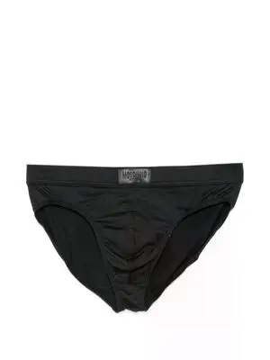 Moschino Logo-patch Briefs - Black