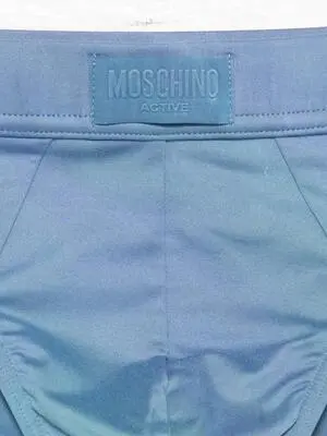 Moschino Logo-patch Briefs - Blue