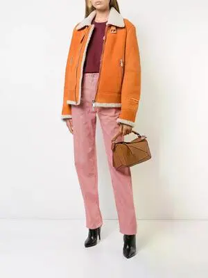 Off-White Striped Cotton Jeans