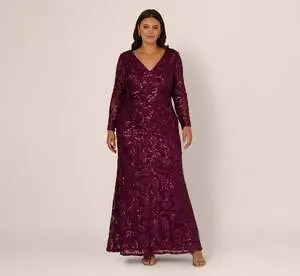 Adrianna Papell Plus Sequined Dresses