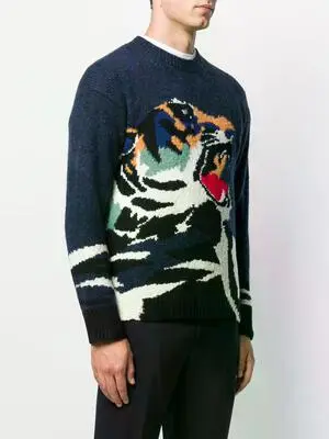 Kenzo Tiger Intarsia Wool-mohair Blend Jumper