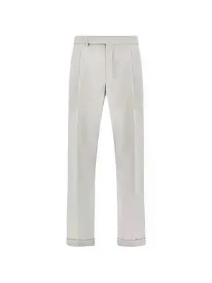 Paul & Shark Double-pleats Chino Trousers - Grey