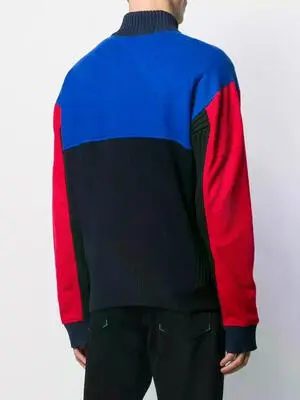 Kenzo Color Block Knit Zip-up Jacket