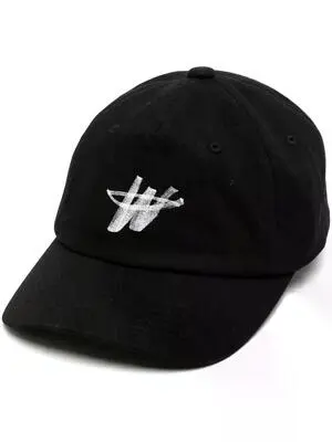 We11Done Logo Detail Baseball Cap - Black