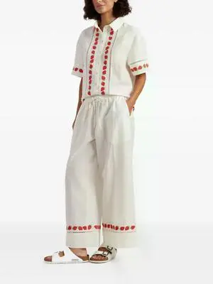 Chinti & Parker Strawberry Motif Drawstring Trousers