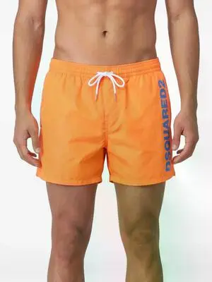 Dsquared2 Logo Drawstring Swim Shorts - Orange