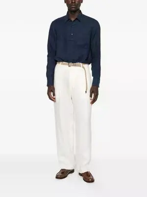 BE ABLE Belt-loops Trousers With Rear Buttoned Pockets