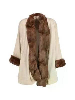 Gianfranco Ferre Fur Trimmed Coat