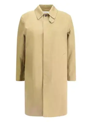 Saint Laurent Gabardine Coat With Clasp Button Closure
