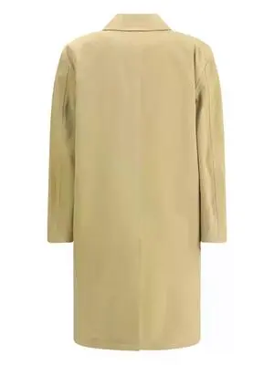Saint Laurent Gabardine Coat With Clasp Button Closure