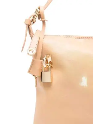 MARC ELLIS Nevada Shoulder Bag With Padlock Detail - Neutrals