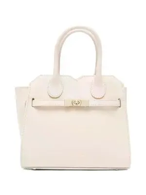 MARC ELLIS Antilia S Twist-lock Tote Bag - Neutrals