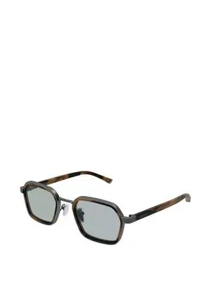 Gucci Geometric Frame Tortoiseshell-effect Sunglasses - Brown