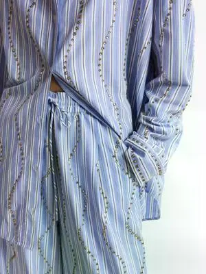 Essentiel Antwerp Rhinestone Embellished Striped Wide-leg Trousers