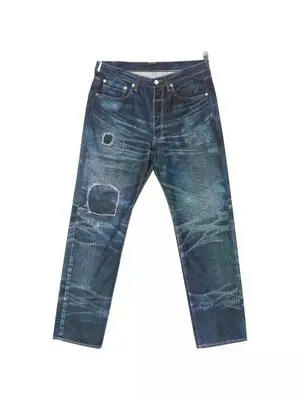Junya Watanabe Whiskering Effect Trousers - Blue