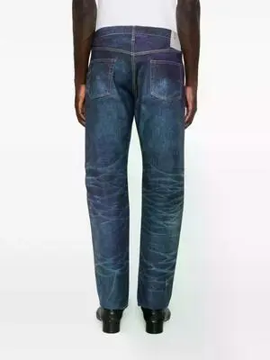 Junya Watanabe Whiskering Effect Trousers - Blue