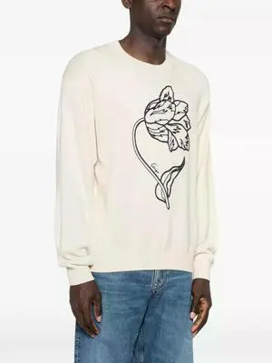 Kenzo Floral Embroidered Crew Neck Sweater