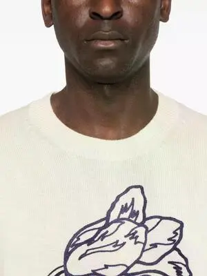 Kenzo Floral Embroidered Crew Neck Sweater