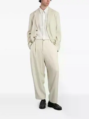 Maison Kitsuné Striped Oversized Cotton Shirt - Neutrals