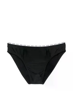Moschino Logo-waistband Briefs - Black