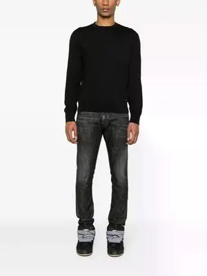 Dsquared2 Logo Plaque Fine Knit Jumper
