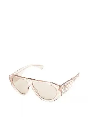 Gucci Gg Monogram Pilot-frame Sunglasses