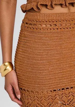 Retrofete Leony Crochet Midi Skirt