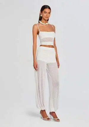 Retrofete Lesli Ruffle Pointelle Cami
