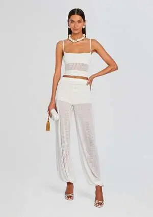 Retrofete Lesli Ruffle Pointelle Cami
