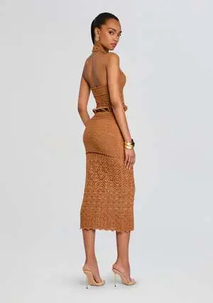 Retrofete Laurine Crochet Halter Neck Top
