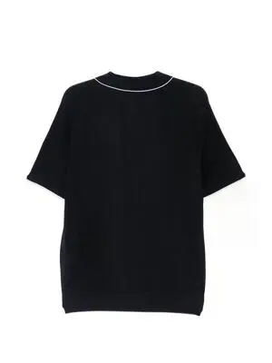 KANGRA Contrast-trim Ribbed-knit Sweater