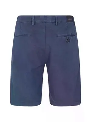 MICHAEL COAL Pleated Linen Twill Shorts - Blue