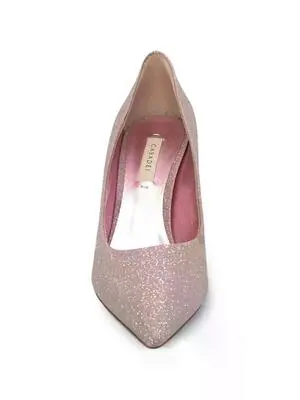 Casadei Blade Glitter-effect Pointed-toe Heeled Pumps - Pink