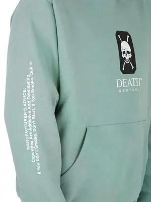 DEATH CIGARETTES Graphic Print Hooded Sweatshirt