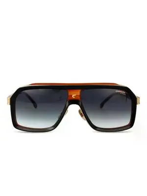 Carrera Eyewear Pilot-frame Sunglasses With Gold-tone Detailing - Black