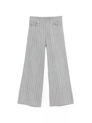 PANICALE Pinstripe Wide-leg Trousers