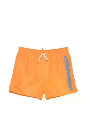 Dsquared2 Logo Drawstring Swim Shorts - Orange