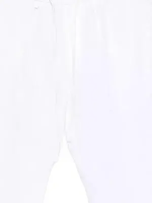 MICHAEL COAL Coulisse Drawstring Elasticated-waist Trousers - White